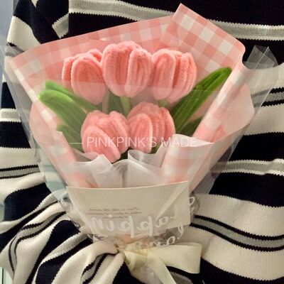 郁金香仿真花扭扭棒成品手工花束永不凋谢花永生花情人节送女礼物