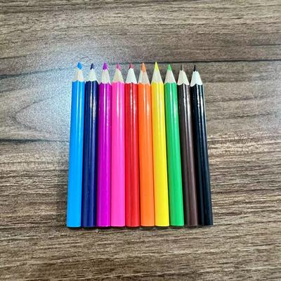 3点5英寸圆杆彩色铅笔短彩铅迷你铅笔学生文具配套