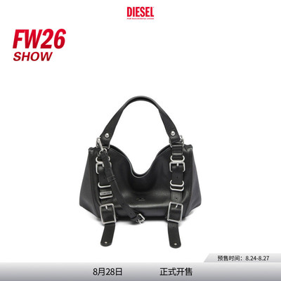 [新款]DIESEL女士时装秀26早秋黑色小号D-ONE包袋X10947P9498
