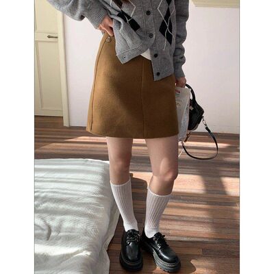 thMorning焦糖栗子时髦中缝高腰