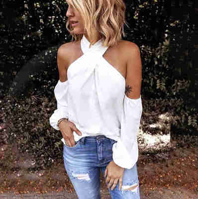 elegant summer sexy shirt 2020 female tops