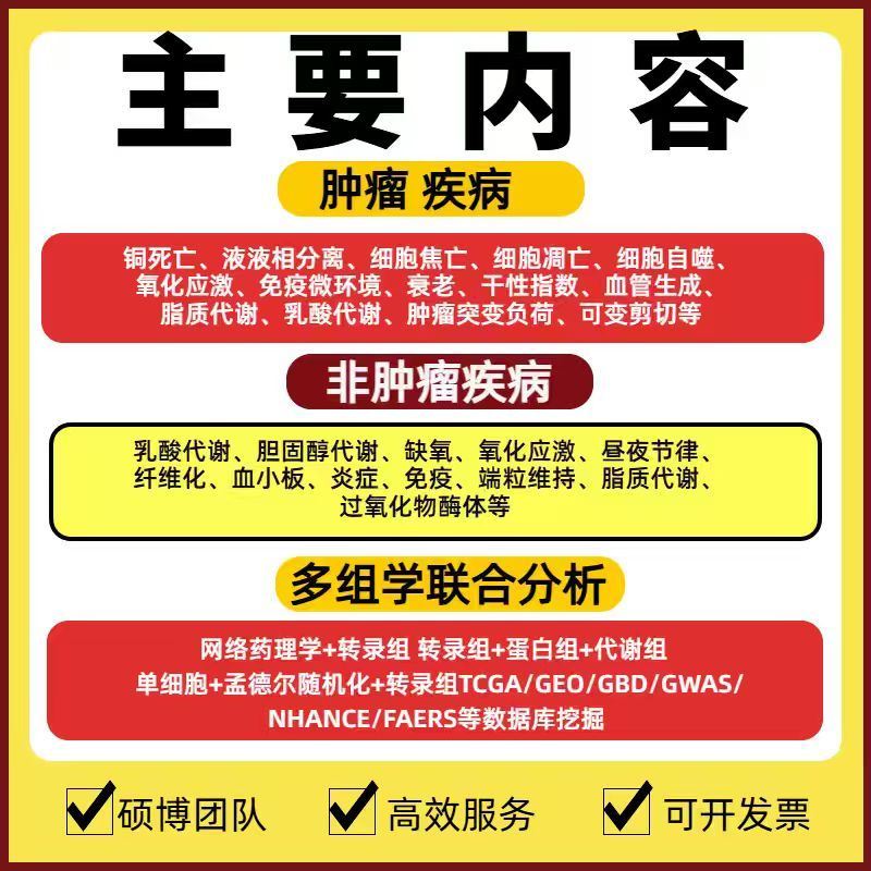 生信分析指导 医学科研课题设计 TCGA数据库挖掘 Meta分析指导