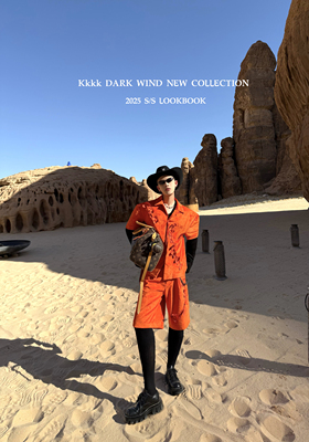 kkkk暗黑风【私人定制】男士春夏短袖高级定制手工花朵时尚套装