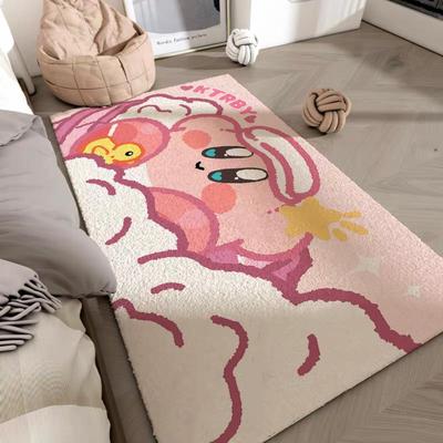 仿羊绒星之卡比少女房间床边毯