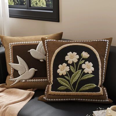 复古美拉德抱枕新中式高级感中古风抱枕卧室床头软靠垫沙发靠枕套