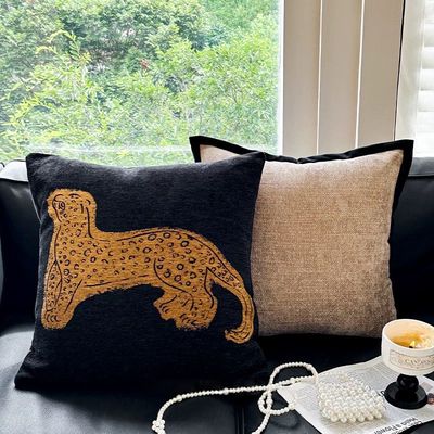 新中式中古风艺术家抱枕客厅沙发腰靠枕床头靠垫样板间侘寂风装饰