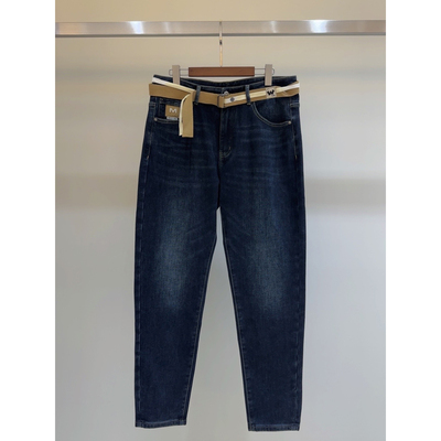 街头男人帮男款植绒磨毛小直筒微锥老爹牛仔裤男裤—0787