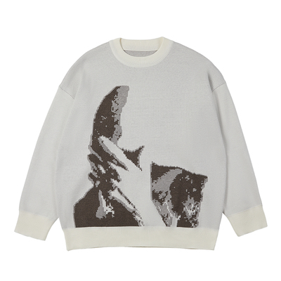 圆领短款宽松街头卫衣