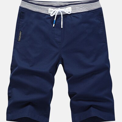 修身裤男men slim casual cotton shorts khaki short pants