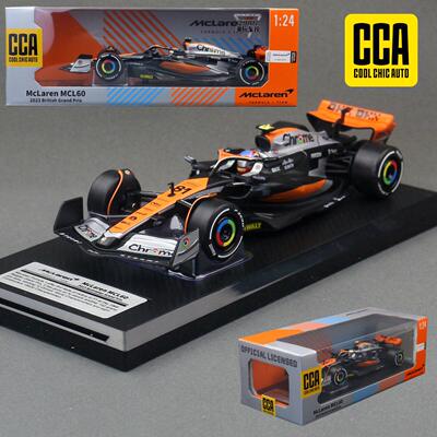 新款 1:24迈凯伦F1赛车MCL60英国站2023CCA合金玩具模型摆件转向