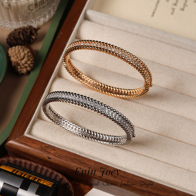 高版锆石镀金重工轻奢手镯