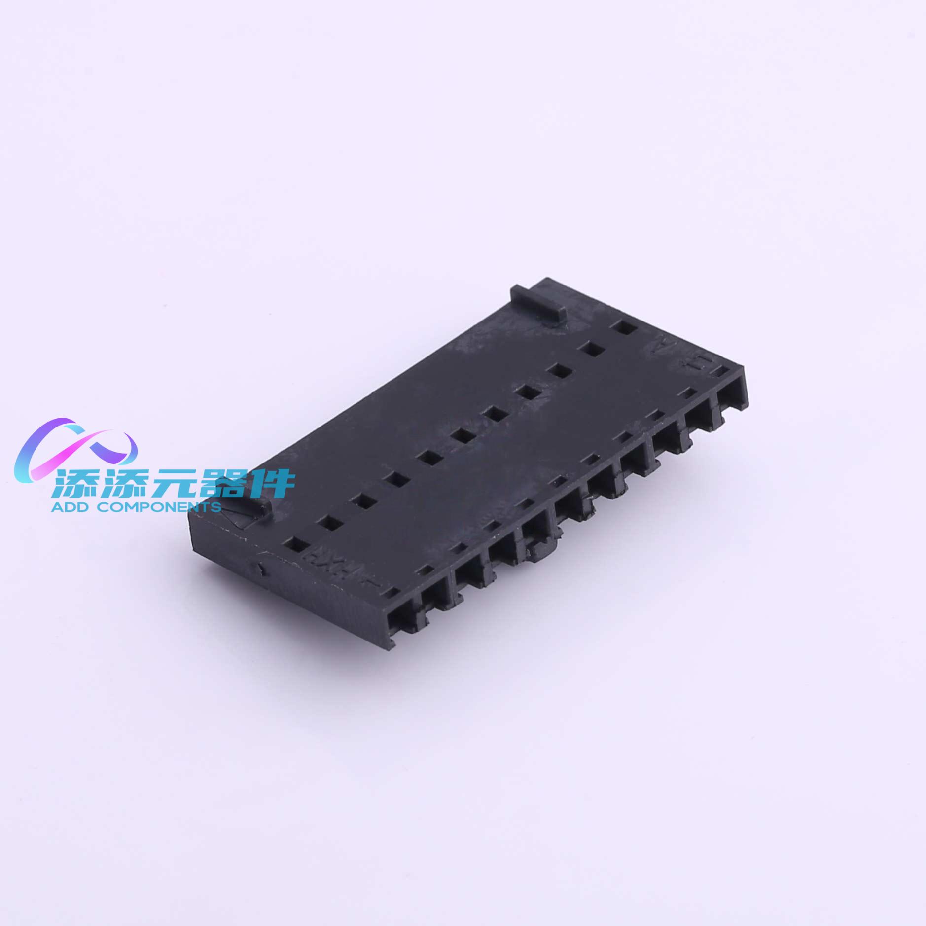 HX25418-11Y《2.54mm 1x11P杜邦带扣 SL黑色》_虎窝淘