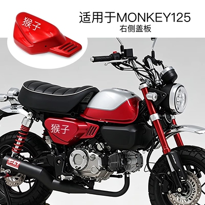 适用monkey125小猴子改装2022-2026款右侧散热保护盖摩托车侧盖板