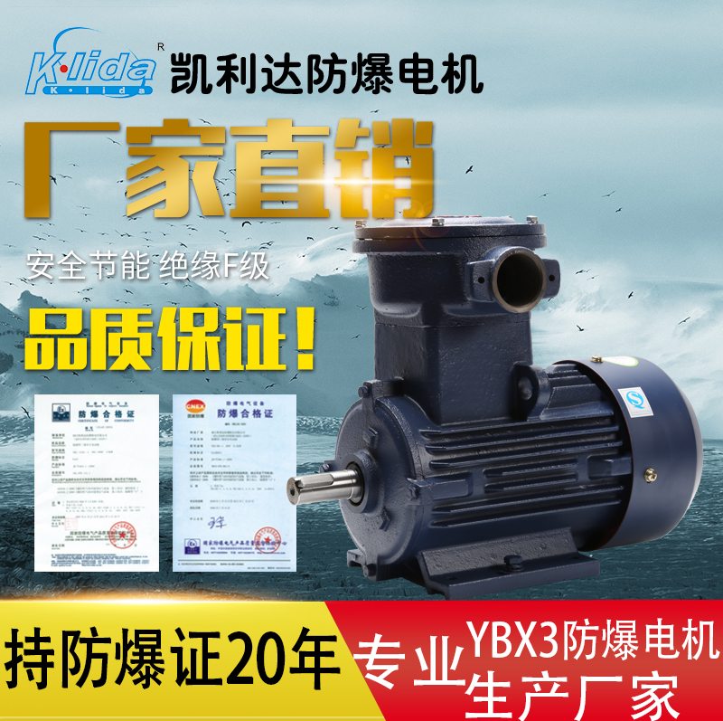 凯利达YB3电动机YBX3防爆电机立式卧式3相隔爆型可定制YBX4和CT4_虎窝淘