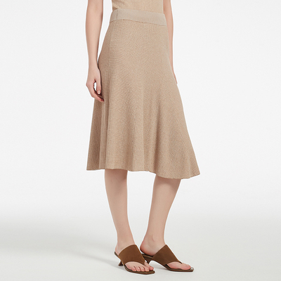 LAFAYETTE148/拉飞逸不对称裙摆针织半身短裙