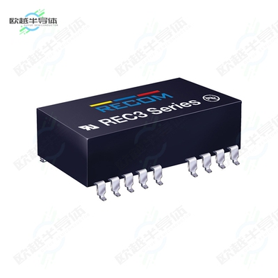 REC3-2412DRWZ/H2/C/M/SMD-R[电源模块DC DC CONVERTER +/-12V 3W