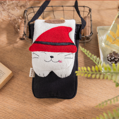 新款俏皮猫小斜挎手机包个性女