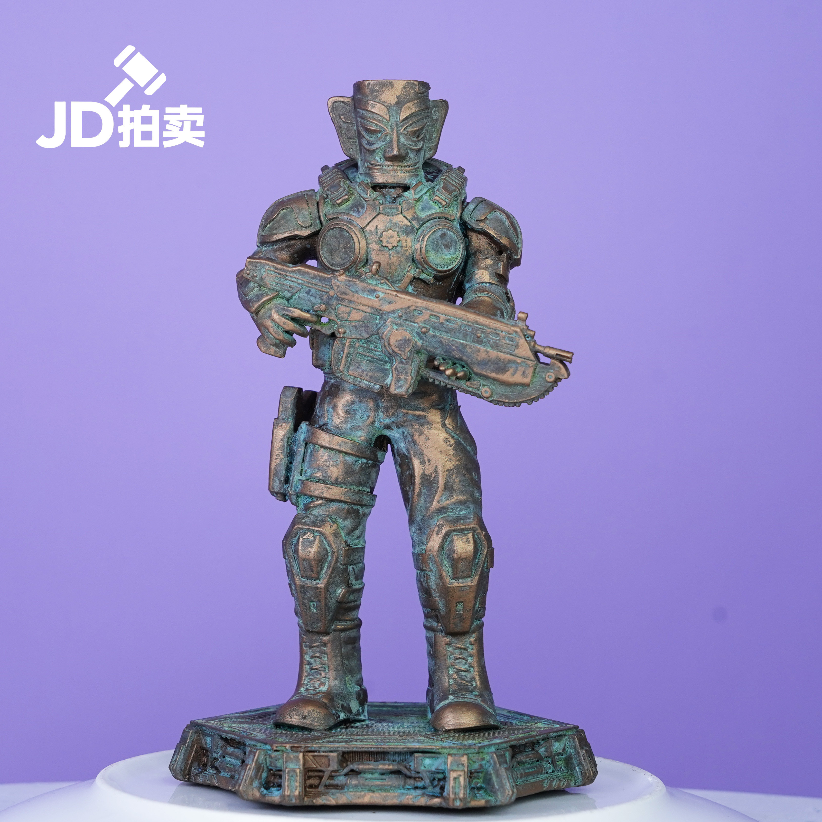 三星堆《全金属战士》潮玩青铜手办公仔搞笑模型摆件国潮仿古车载