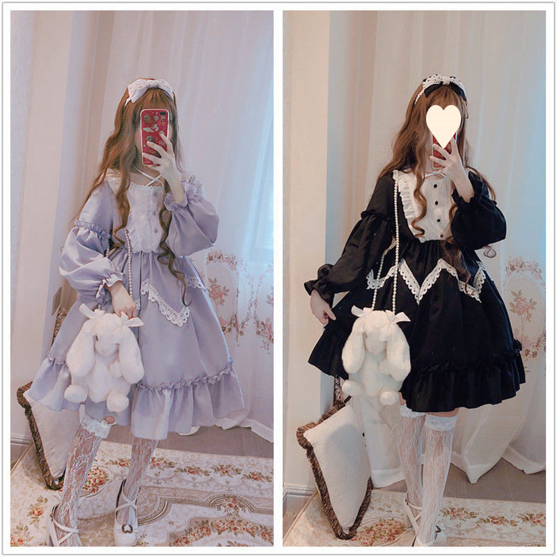 日系少女可爱软妹洛丽塔裙子萝莉学生Lolita洋装小个子连衣裙夏萌