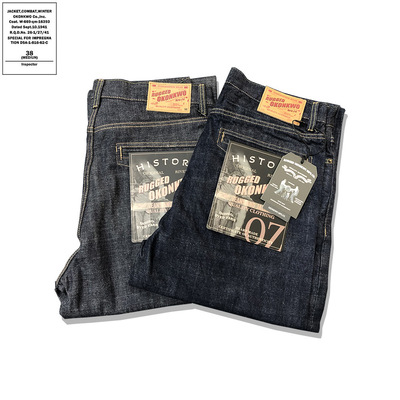 OKONKWO14.6oz重磅蓝赤耳Blue Selvedge直筒牛仔裤原色丹宁牛仔裤