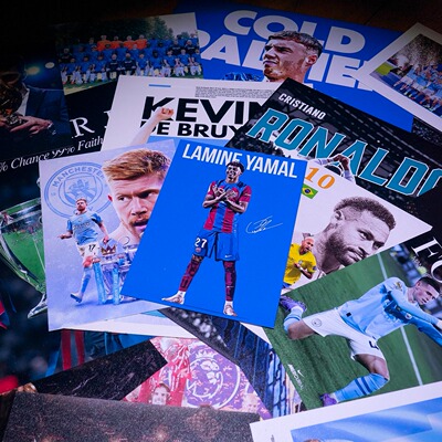 仅海报无相框球星海报相框摆件装饰画挂画签名纪念品周边足球礼品