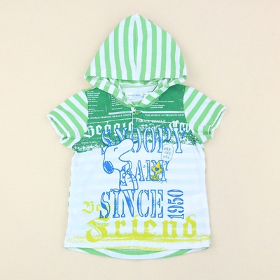 断码清仓 夏新款史努比专柜正品童装 男童上衣短袖连帽T恤50015