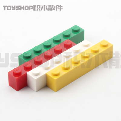 双鹰咔搭小颗粒零件 3009 1x6基础砖 300921深红 300901白 黑 蓝
