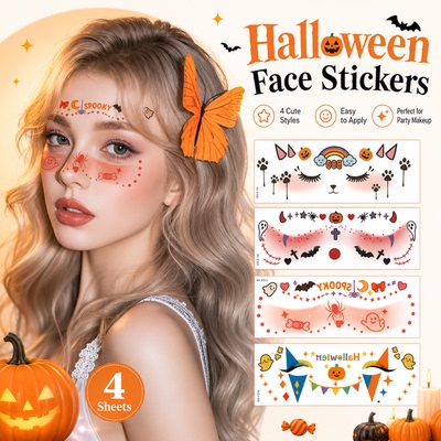 Halloweenmakeupfacestickers