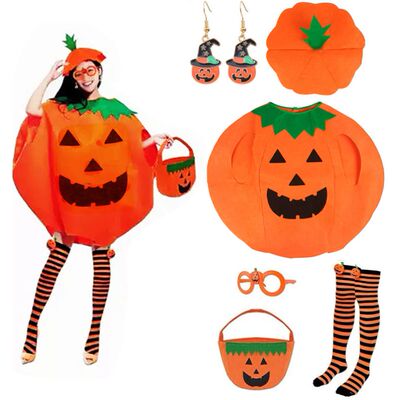Children's PumpkinPerformanceCostume SetWomen南瓜演出服套装