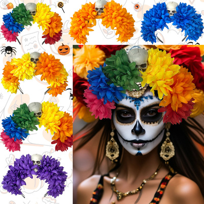 Halloween flower headband, spider headdress万圣节花朵发箍