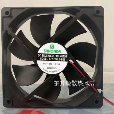SANONDA 12CM 12025 24v 0.15A双滚珠散热风扇 风机KF1224LB-B25