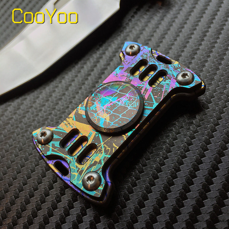 CooYoo 指尖陀螺EDC 钛合金做旧彩色炫彩锤头鲨指间玩具 限量版_虎窝淘