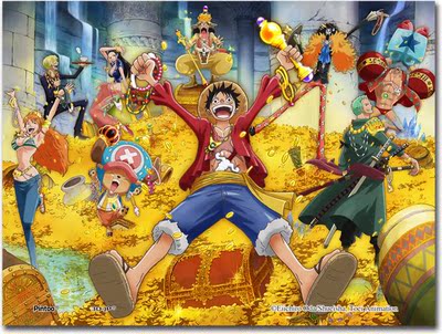 绝版现货 3D-JP潮玩平面塑料拼图 海贼王 纸醉金迷 2000片 3dj