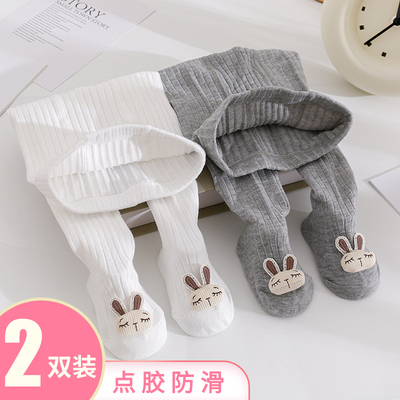 女童连裤袜纯棉中厚春秋防滑