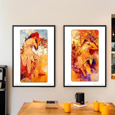 阿方斯穆夏艺术海报装饰画穆哈