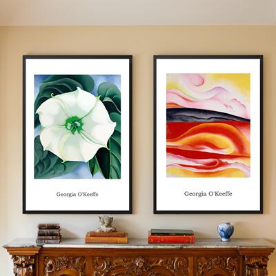 艺术风海报欧姬芙装饰画