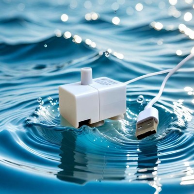 鱼缸微型喷泉水景usb5v直流