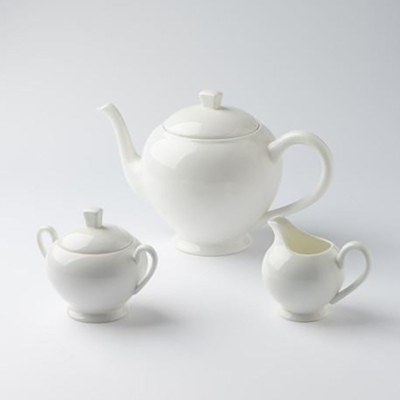 出口法国骨瓷咖啡红茶壶泡茶壶下午茶具奶罐糖罐精致型好大牌同款