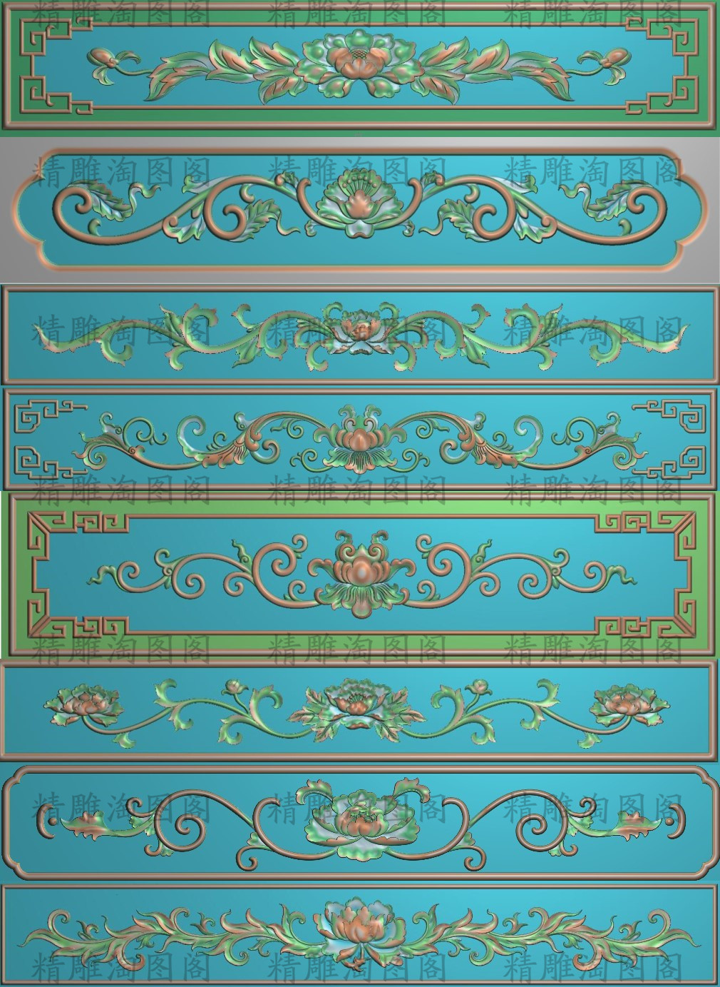 精雕图花鸟牡丹花打包特价浮雕牡丹洋花围板抽斗横板挡板侧板MD1