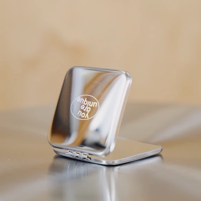 Heymen黑门随身折叠钛钢小镜子