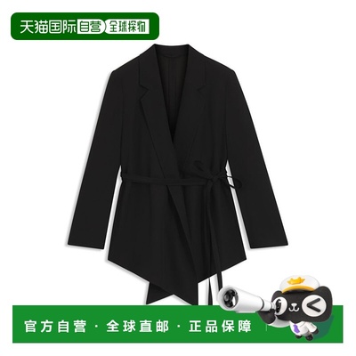 自营bossRelaxed-fit blazer in wool-blend gabardine - black