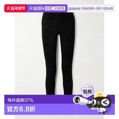 1h可退 香港直邮Chloe 蔻依 女士 绒面革紧身长裤 CH25SCP02218