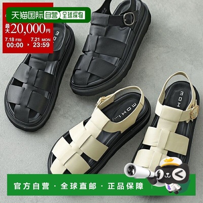 日本直邮MOHI 女士格鲁卡凉鞋 1902429 SETA 女士皮革厚底平台凉