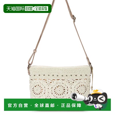 美国直邮自营the sakMelrose Crossbody-手工钩针编织-天然奖章
