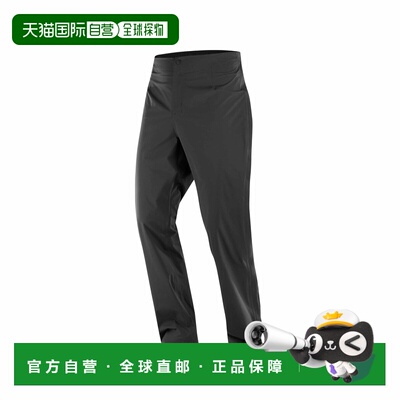 自营欧洲直邮Salomon OUTERPATH男士黑色聚酯纤维裤子防水长裤