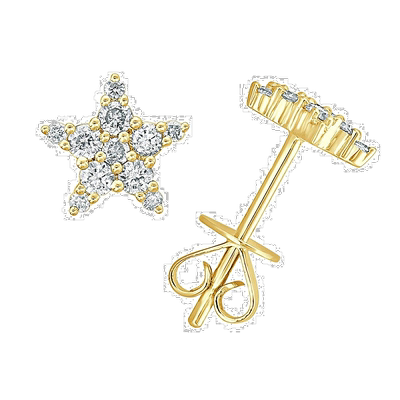 sabrina14k 金 & 钻石星形耳环 - 黄色 【美国奥莱】直发珠宝