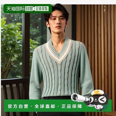 1h可退 日本直邮FILIPPO DE LAURENTIIS 男士 纯棉V领针织衫 2415