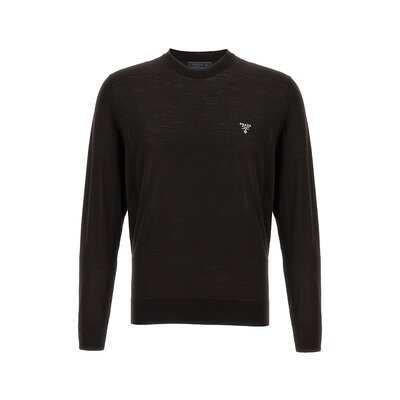 Prada 普拉达 男士 黑色羊毛毛衣 UMB264S2121ZLE