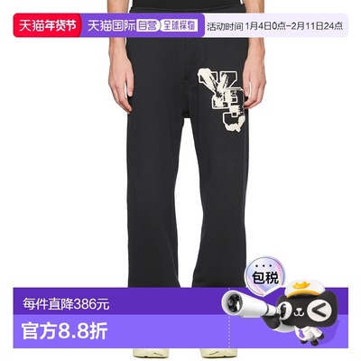 1h可退 香港直邮Y-3 男士 CON STAMPA 慢跑者长裤 GIQ2128BLACK