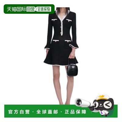 1h可退 香港直邮SELF-PORTRAIT 女士连衣裙 SS26086SAB SS2026 黑